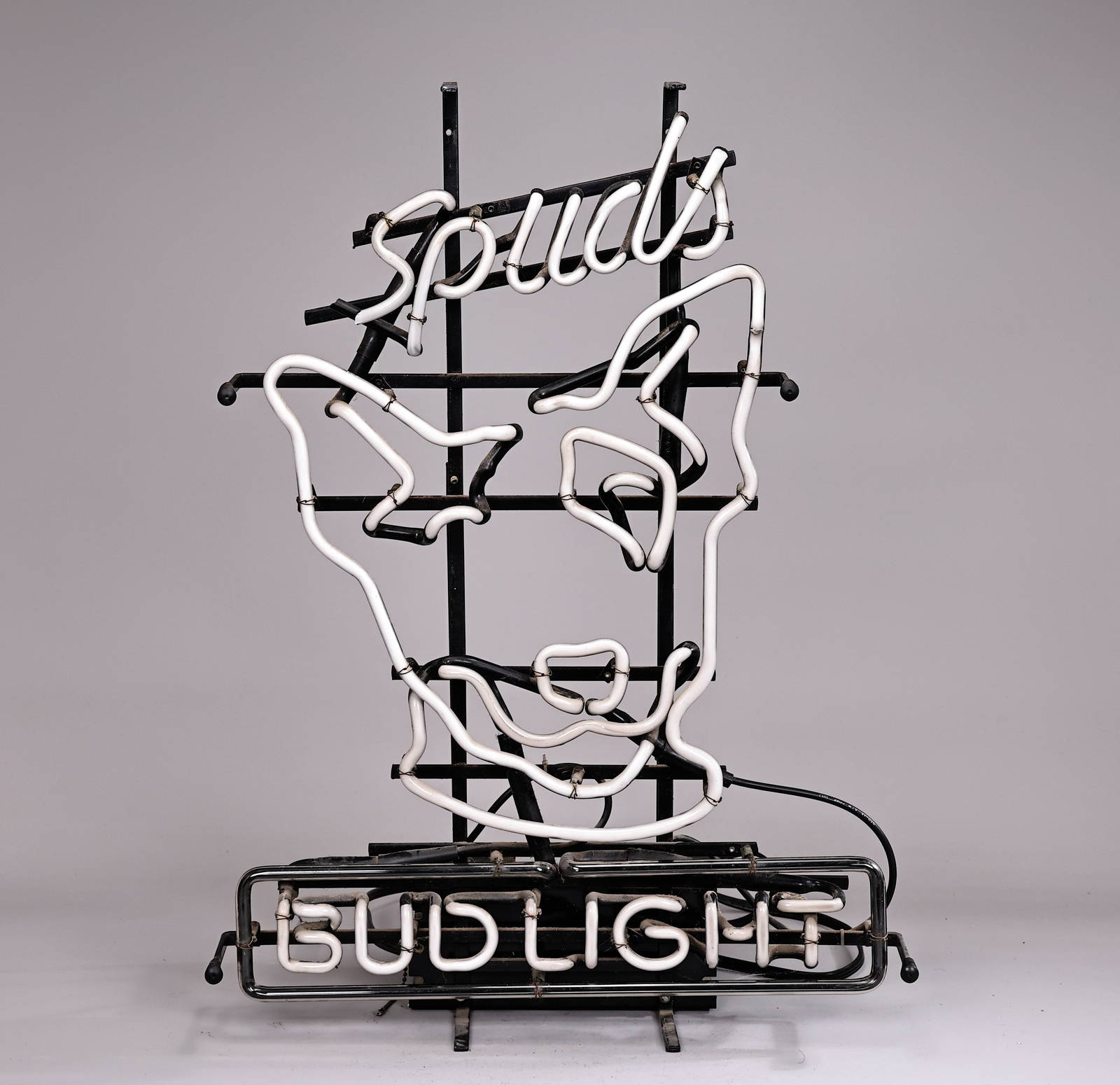 Spuds Mackenzie Beer Logo Bud Light Neon Sign Lamp, Light Bulb Broken ...