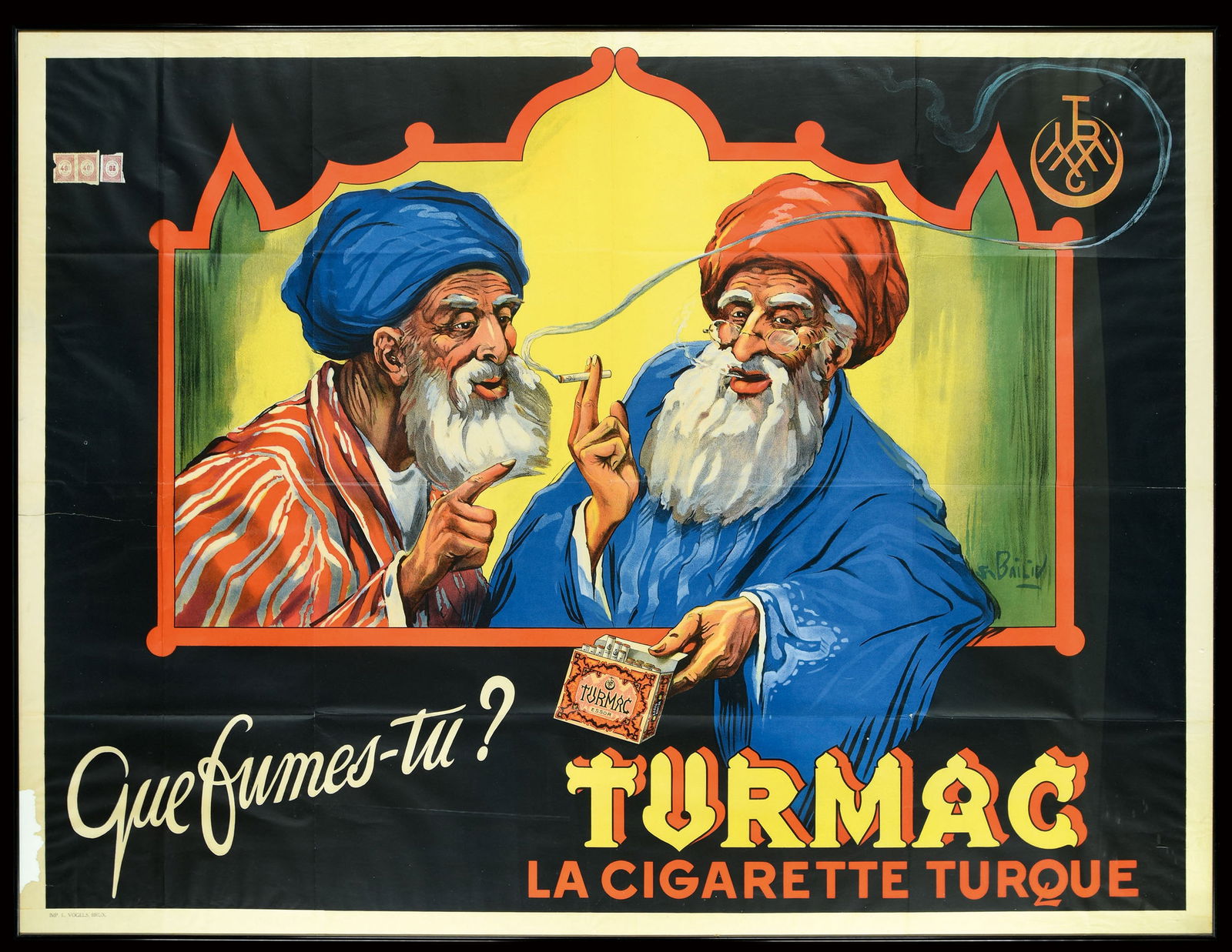 Turmac Bleu I Vintage Poster By Bailie, Samuel Colville Auction