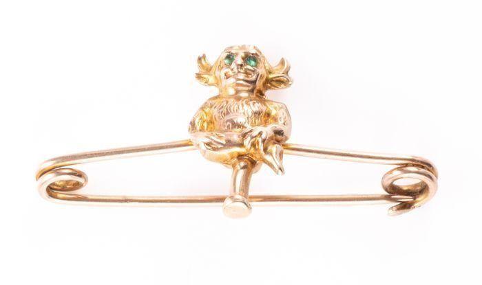 Lincoln Imp 9k Gold Brooch