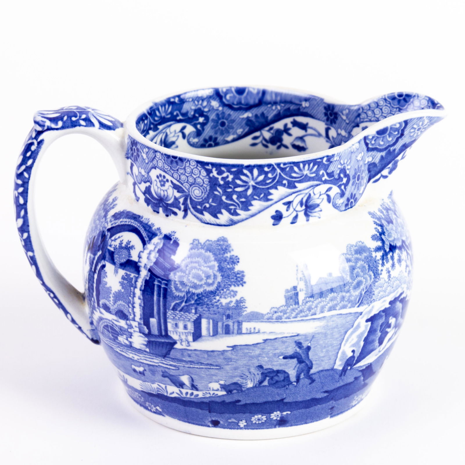 Copeland Spode Blue Italian Porcelain Pitcher Jug