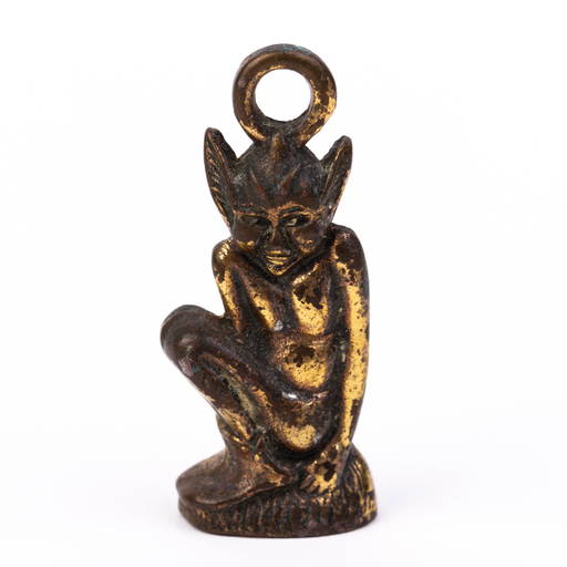 Cornish Pixie Brass Pendant Charm 19th Century