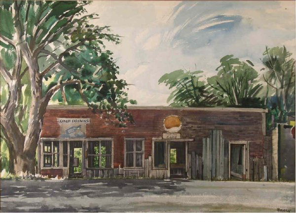 179: Frary, Michael - Ingram Texas Landscape Watercolor