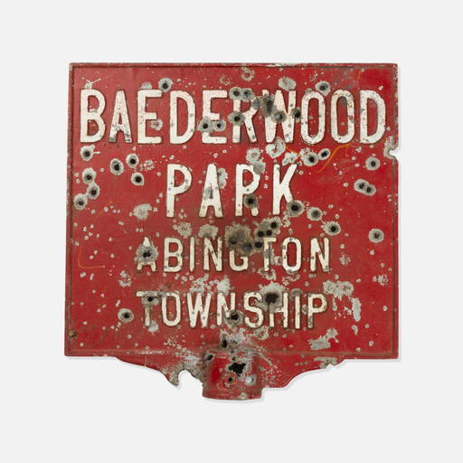 Incidental Art, Shot Road Sign (#0053) on Apr 10, 2022 | Catalog Sale in NY