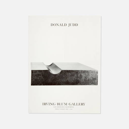 Irving Blum Gallery, Donald Judd Poster