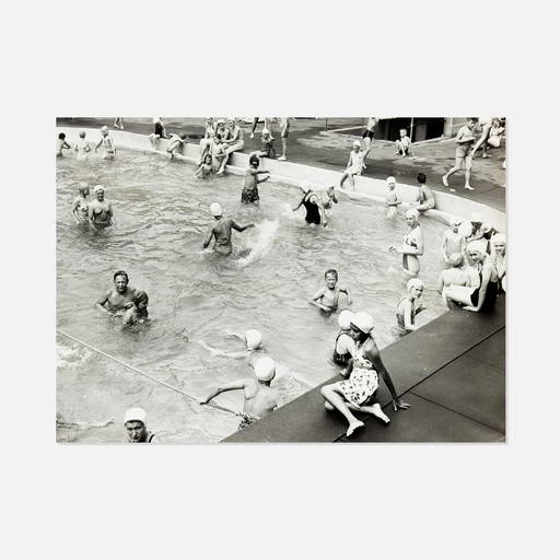 Press Photograph, Public Pool Scene