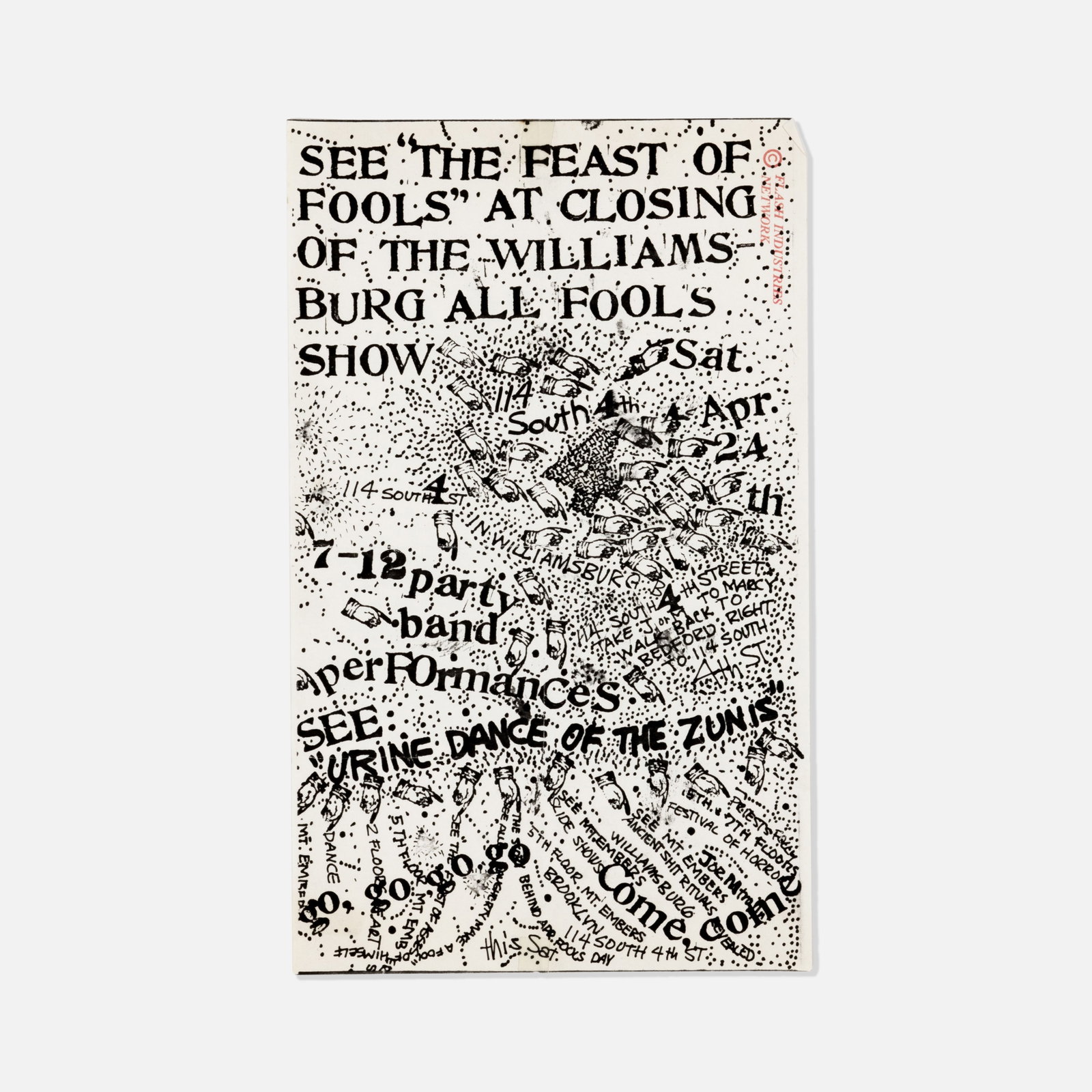 Flash Industries, All Fools Show, The Feast Of The Fools, Poster