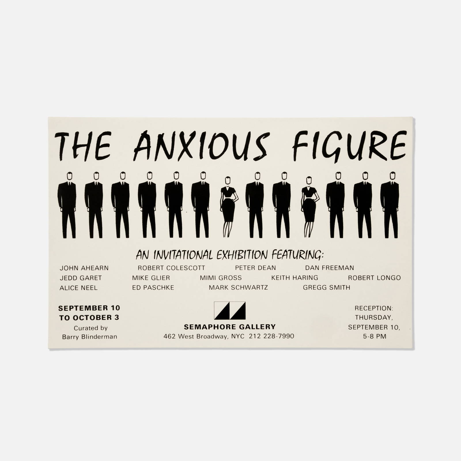 Semaphore Gallery, The Anxious Figure, Poster Auction