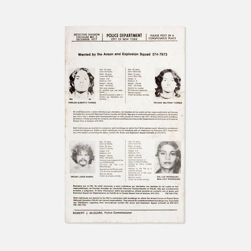 Nypd, Arson And Explosion Squad, Wanted Poster