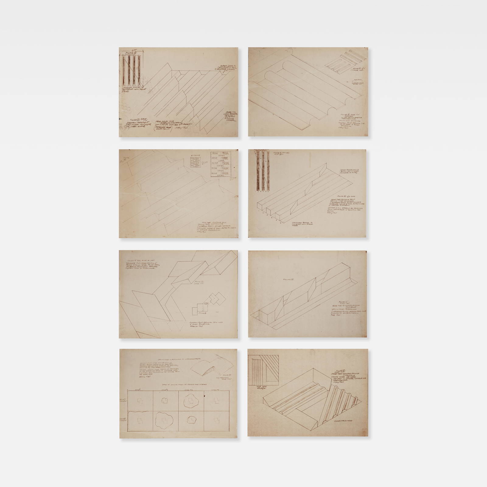 Dennis Oppenheim, Eight Blueprints Auction