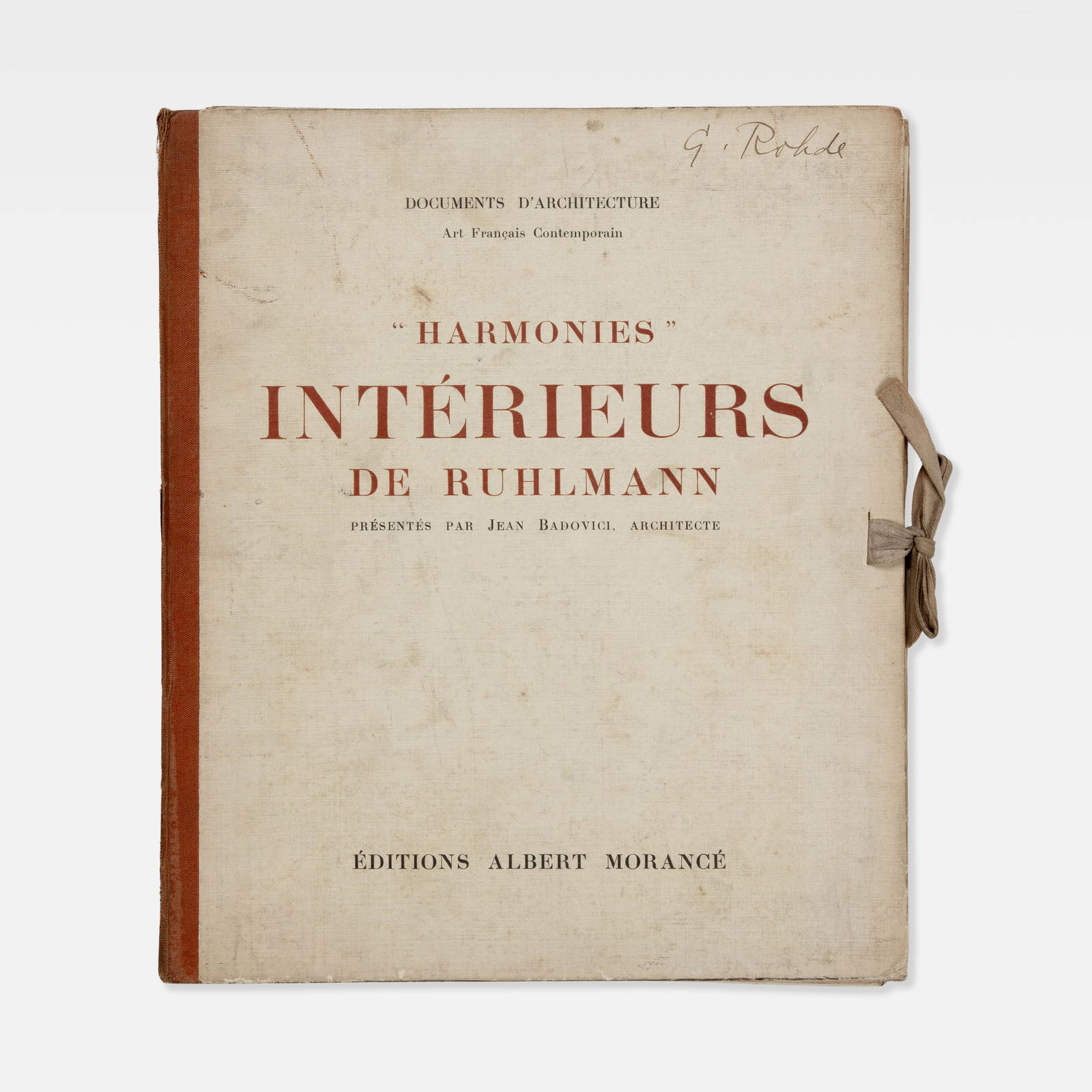 Jean Badovici, Harmonies: Interieurs De Ruhlmann, Gilbert Rohde's Copy ...