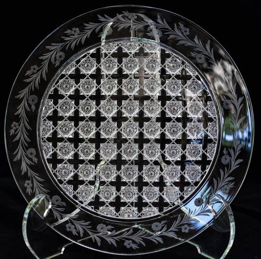 Rare Sinclaire Assyrian and Border American Brilliant Cut Glass Plate ...