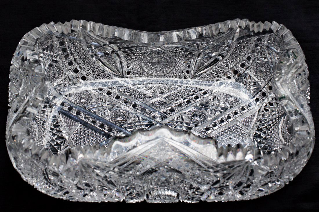 Impossibly Massive J. Hoare Rectangular Brilliant Period Cut Glass ...