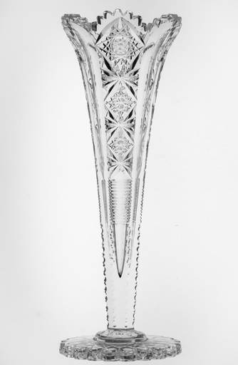 Elegant Hawkes Teutonic American Brilliant Cut Glass Trumpet Vase ...