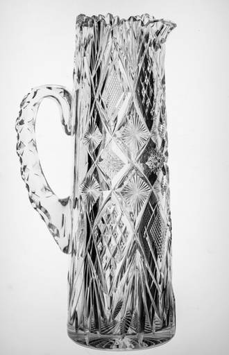 Early Libbey Harvard American Brilliant Cut Glass Crystal Champagne Pitcher