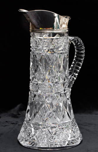 Gigantic J. Hoare Marquise Tiffany Silver American Brilliant Cut Glass ...