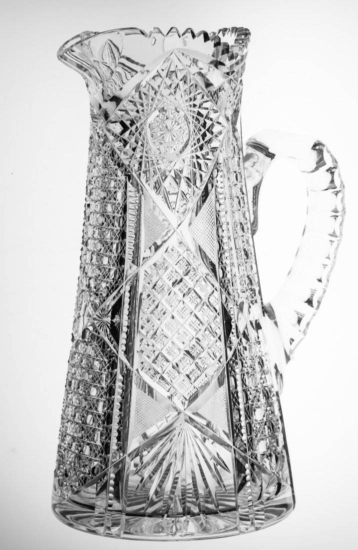 Beautiful Heavy American Brilliant Period Cut Glass Pitcher Auction