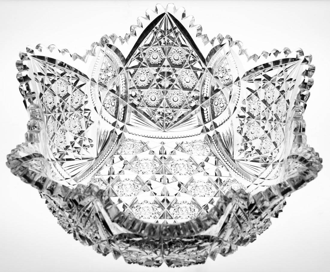 Unbelievable Straus? American Brilliant Cut Glass Star-shaped Bowl Auction