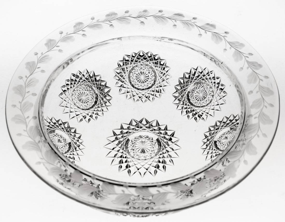 Beautiful Sinclaire Cut And Engraved American Brilliant Cut Glass Bowl ...