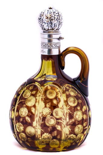 Extraordinarily Rare Stevens & Williams Gorham Mounted Cut Glass Rock ...