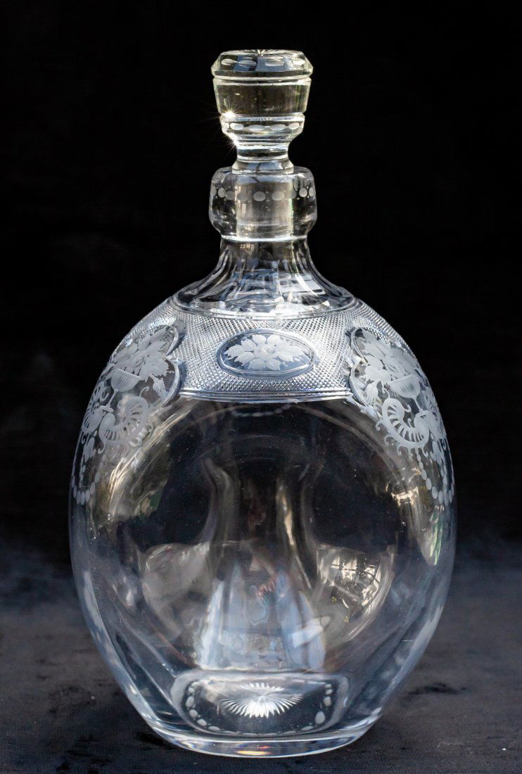 Unusual Sinclaire Adam American Brilliant Period Cut Glass Pinched ...