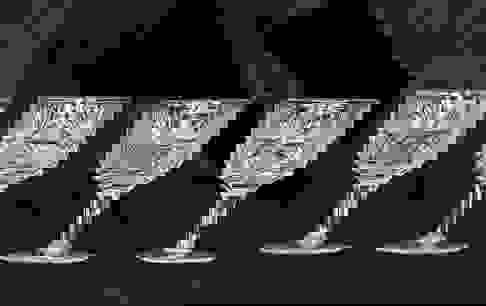 Beautiful Dorflinger Colonial American Brilliant Cut Glass Wine Stems ...