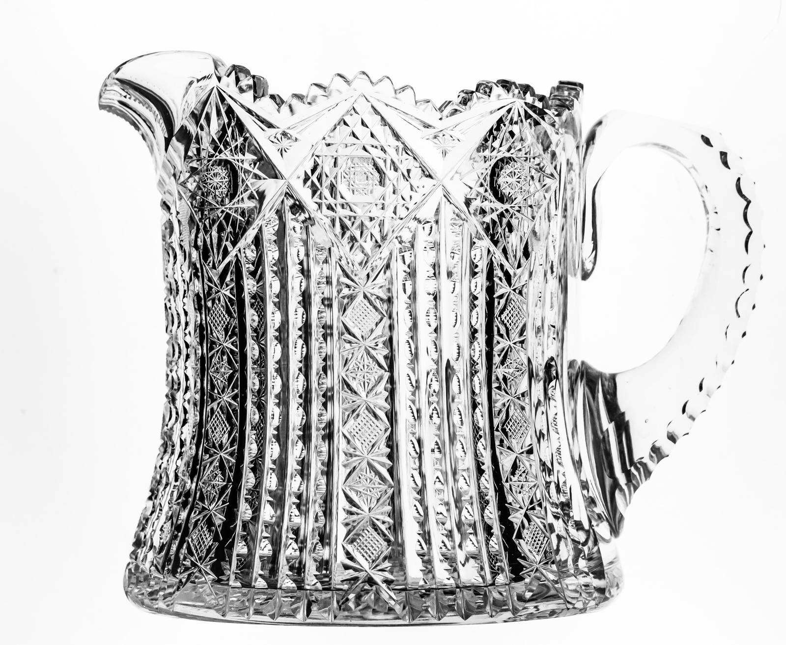 Amazing Unger Bros. Hobart American Brilliant Period Cut Glass Pitcher ...