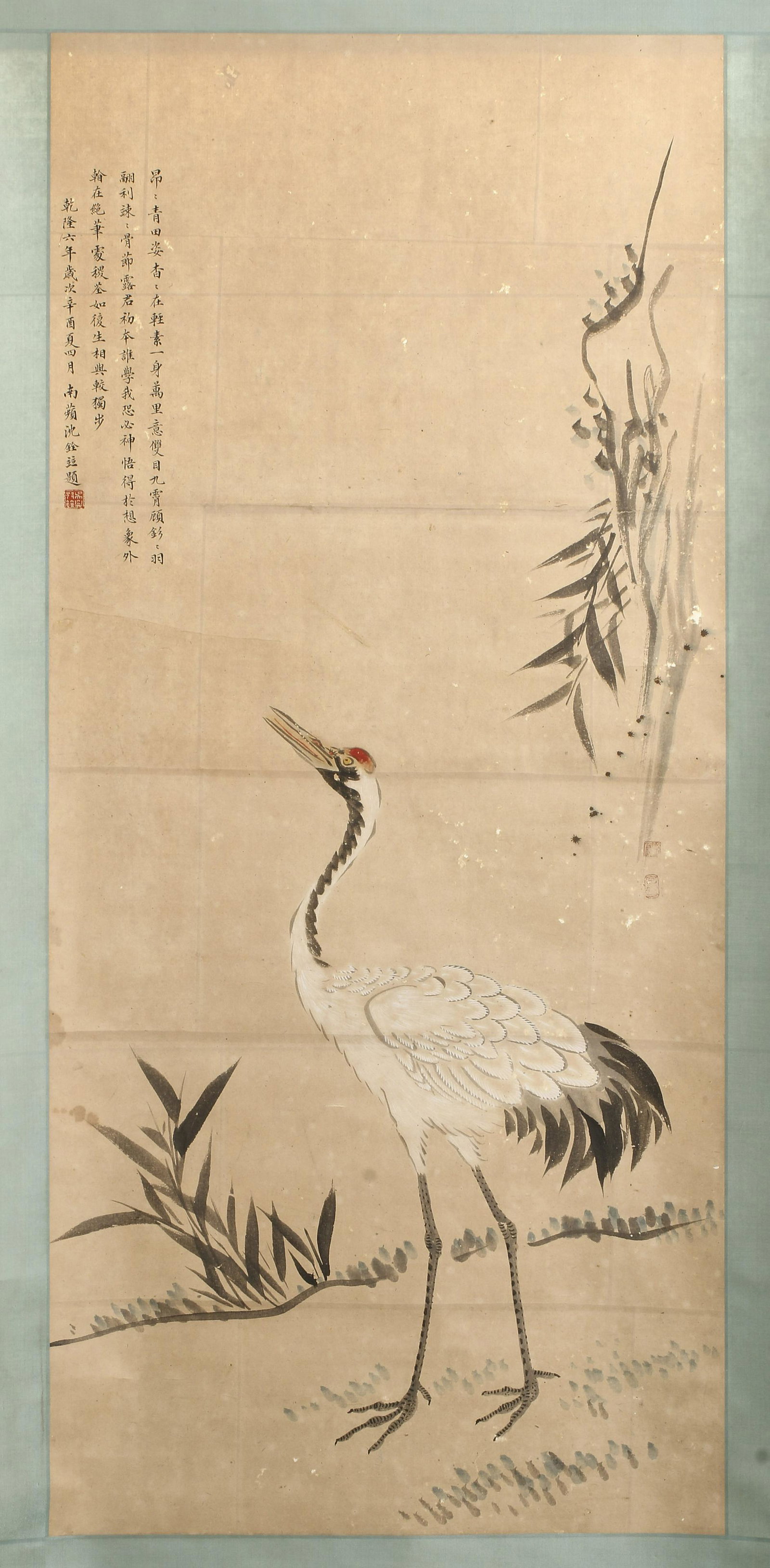 A Painting Of A Crane By Qing Dynasty Painter Shen Quan