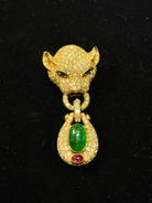 Cartier, Gold and ruby monkey brooch (#0100) on Nov 29, 2022 | Rago ...