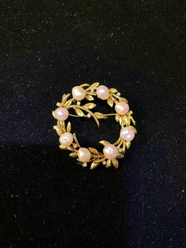 Vca Style Vintage 1940's Intricate Designer 18k Yg Brooch Pin W/ 8 ...