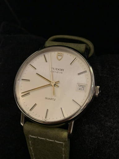 Tudor Quartz Powered Watch W/ White Gold Style Dial $10k Apr Value W/ Coa!