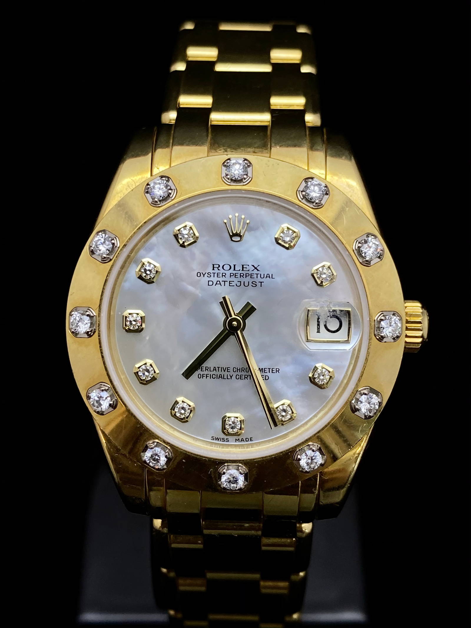 Polish And Rephotograph - Rolex Oyster Perpetual Datejust 18k Yellow ...