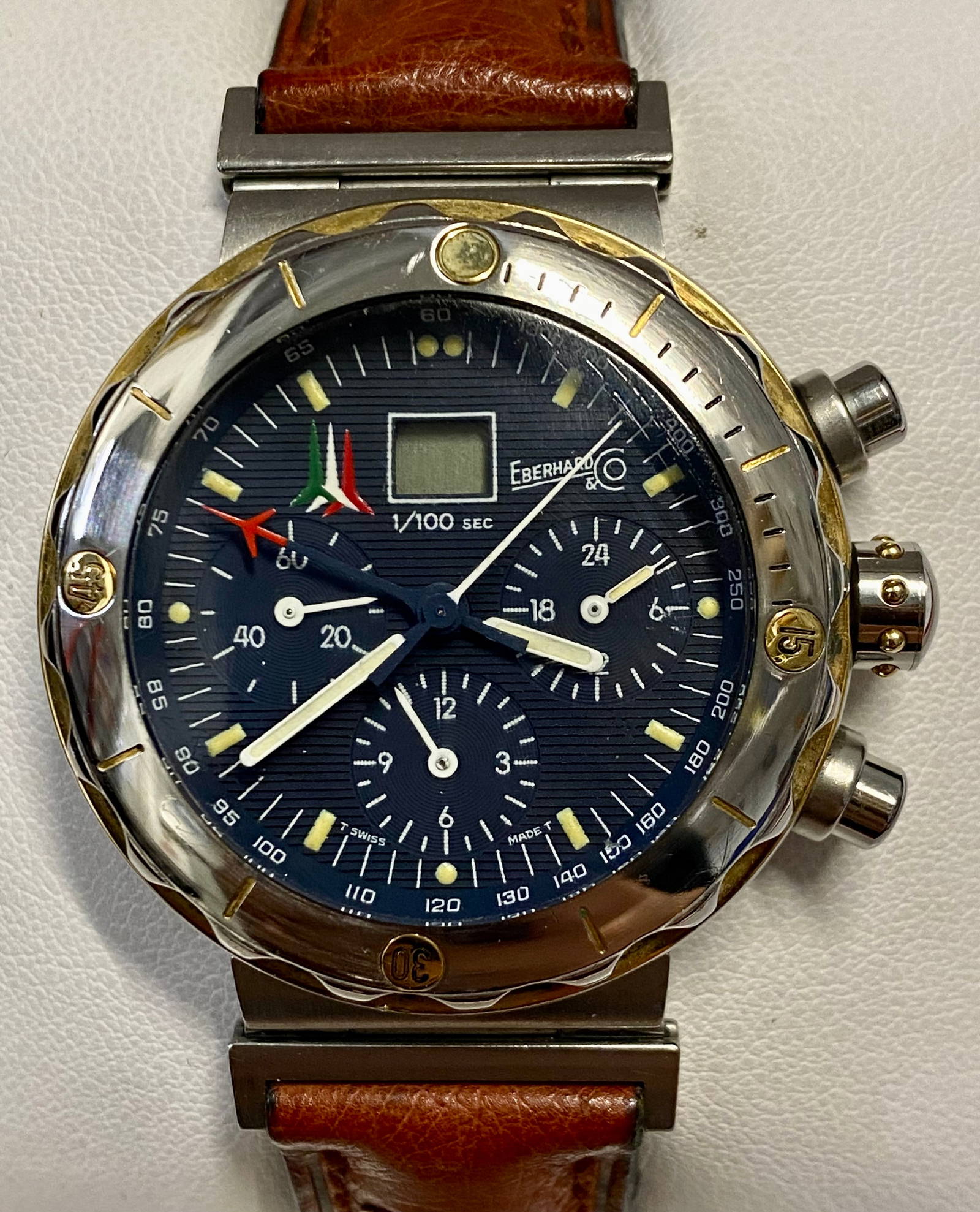 Eberhard Watch Ltd Ed Chronomaster Frecce Tricolori Ref:32003/2- $10k ...