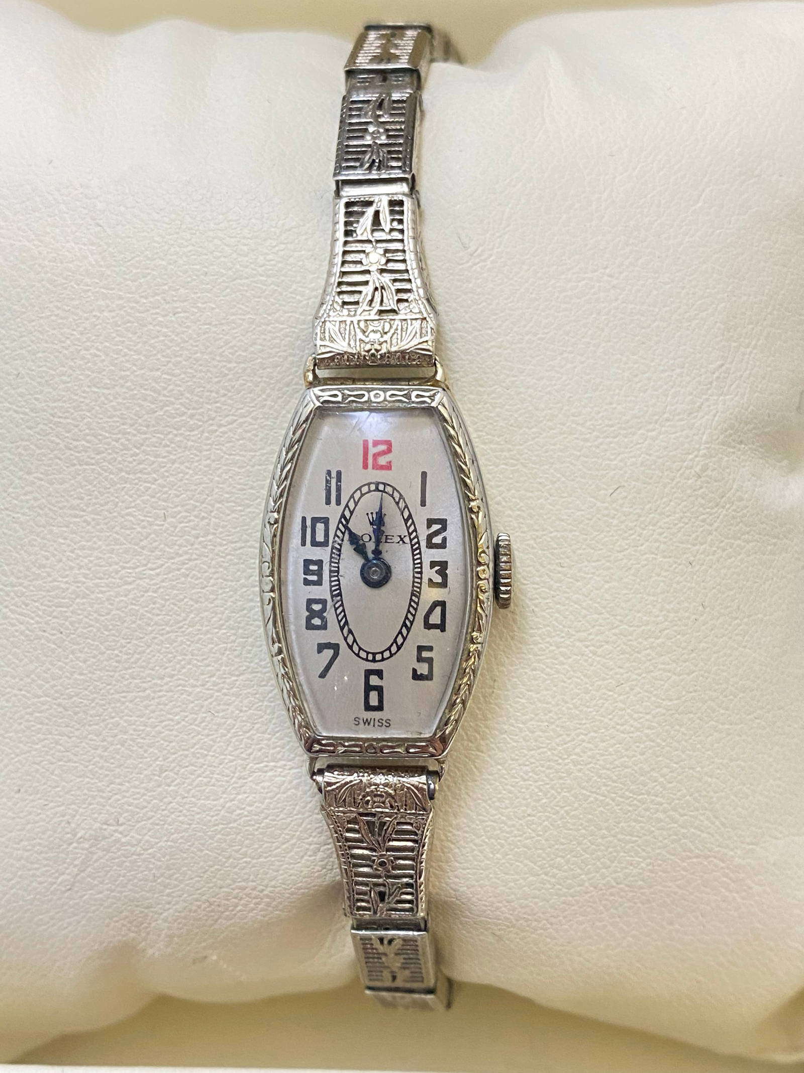 Rolex Ladies' Extra Prima 15 Jewels W/ 18k White Gold Filigree Strap ...