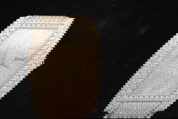 Piaget Ladies Watch 18k Wg Covered W/ Approx. 885 Diamonds - $250k Apr ...