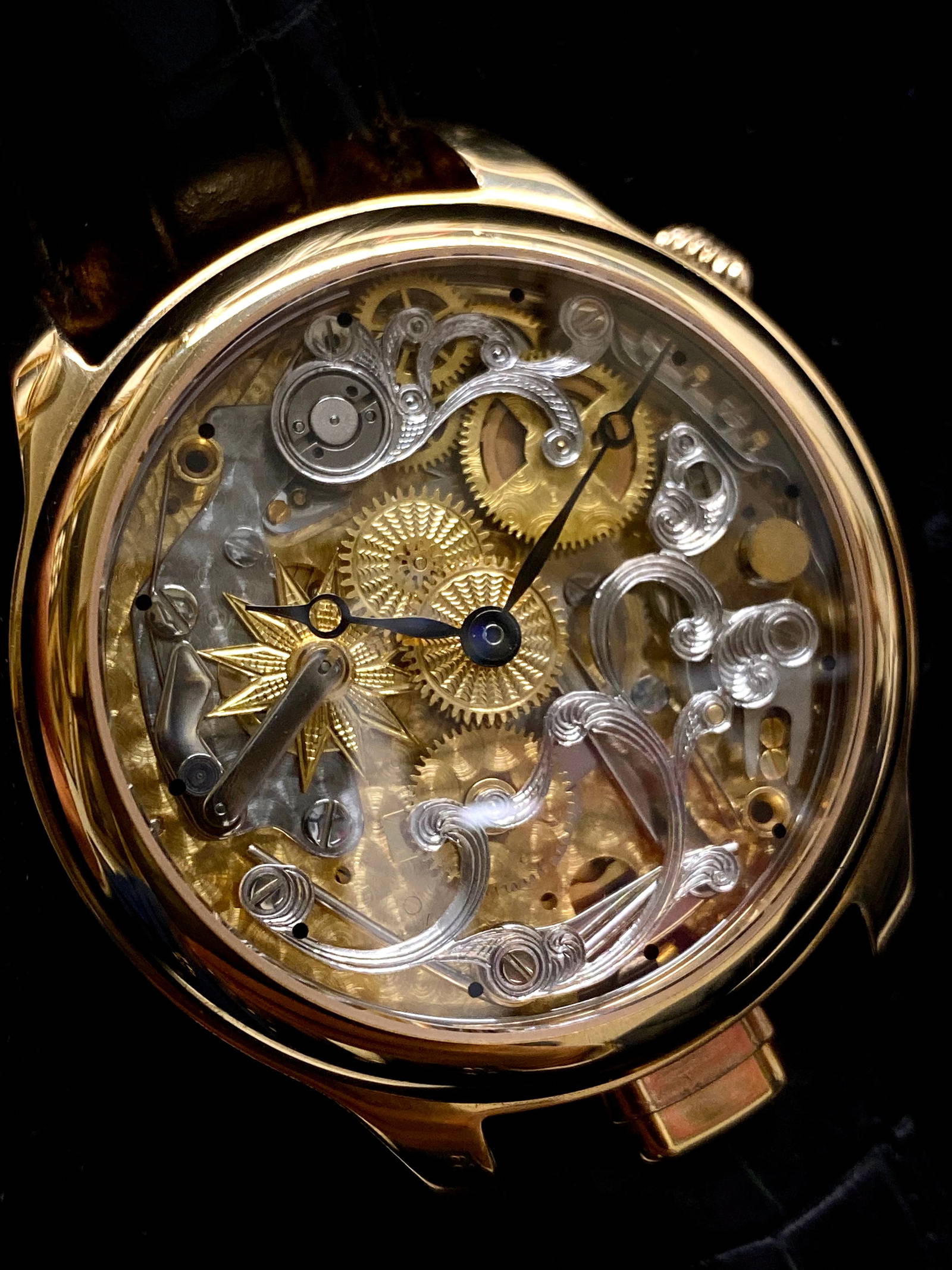 Nivrel Luxury 18k Gold And Sapphire Repetition Skeleton Watch - $80k ...