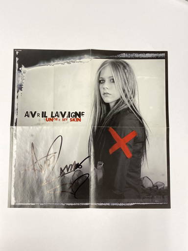 Autograph Signed Avril Lavigne Cd Poster