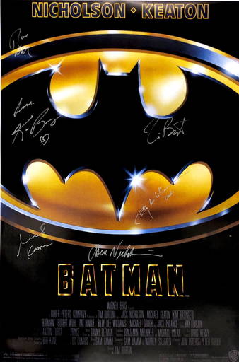 Autograph Signed Batman Poster