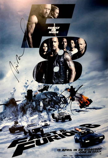 Autograph Signed Fast and Furious 8 Poster - May 16, 2021 | Ben Toy ...