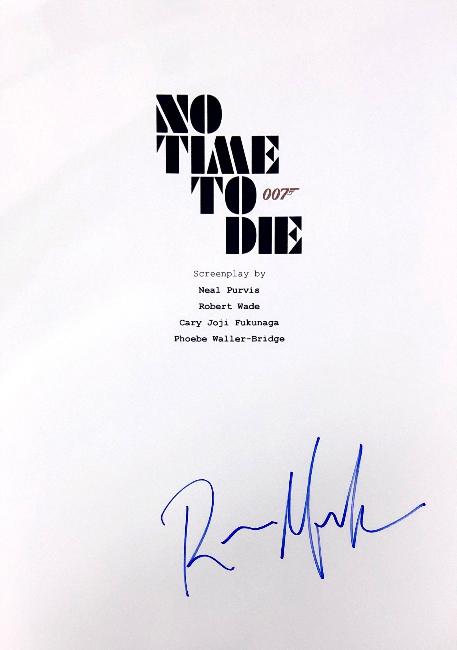 For Auction: Rami Malek Autograph Signed James Bond 007 Script Cover ...