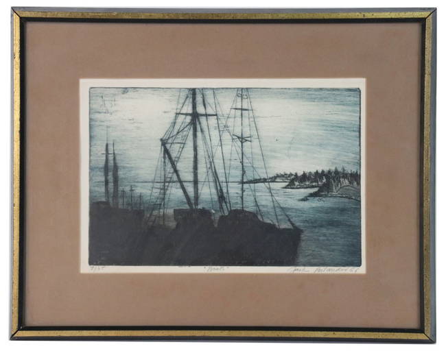 Jack Bilander Pencil Signed Boats" (#0165) on Mar 03, 2022 | Trading ...