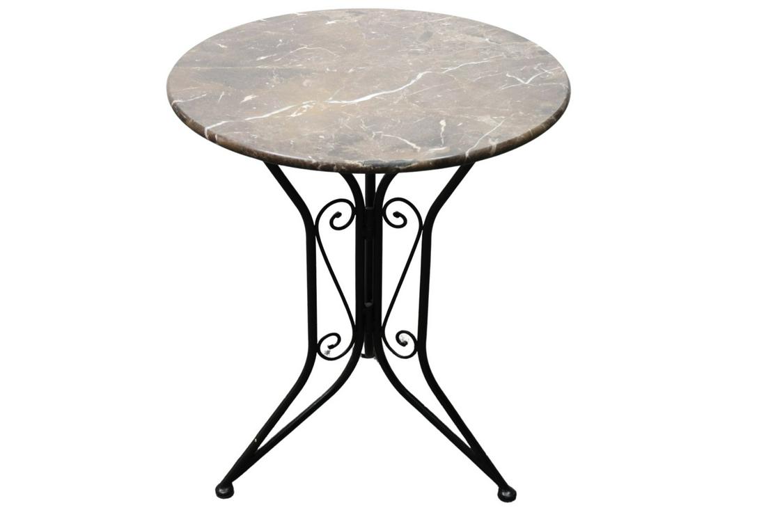Round Marble Top Bistro Table