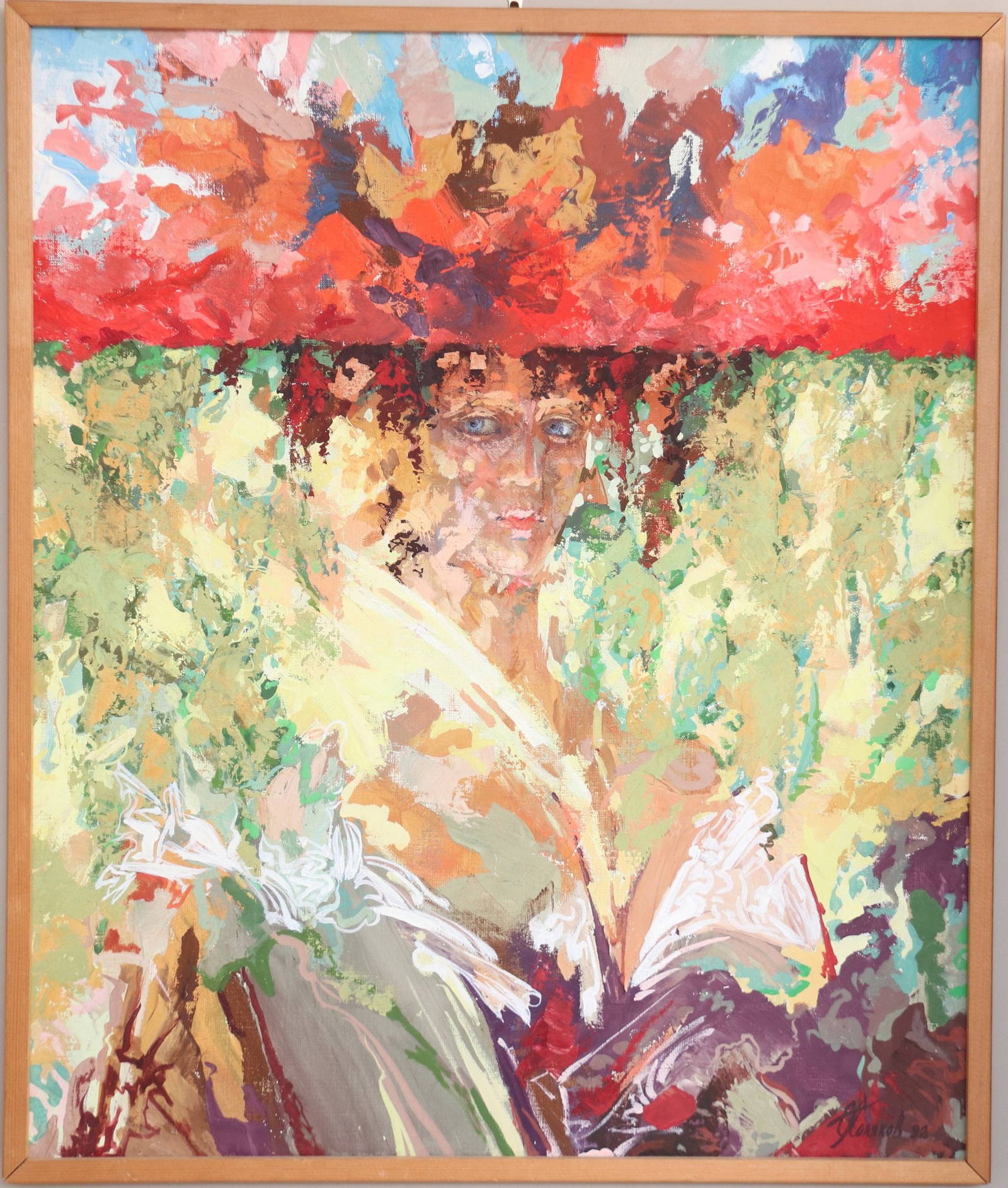 Sergei Polyakov (russian, Born 1956) Abstract Portrait Paint On Canvas ...