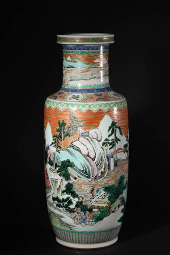 Wucai Glaze Rouleau-Form Vase - Aug 02, 2022 | Hong Kong Shangzhen ...