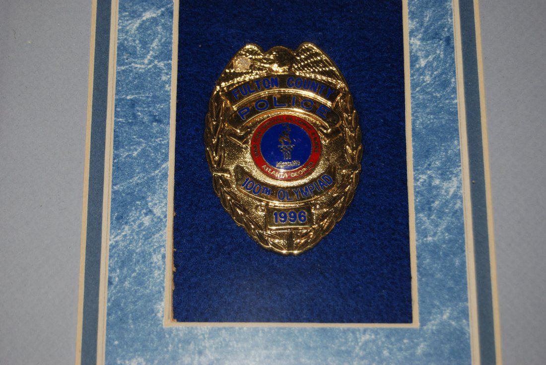 Badge: 1996 Fulton County Police 100th Olympics