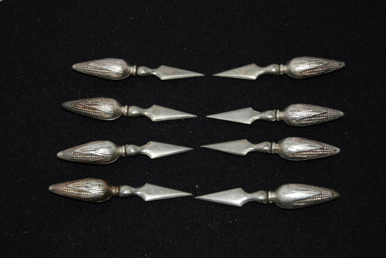 4 Sets Of Sterling Silver Corn Cob Picks
