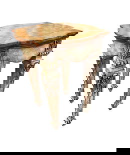 East Tn Sheraton Style Table With Shaped Apron, Hawkins Co. Auction