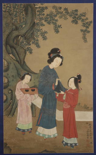 Qing Dynasty "leng Mei" Figure Painting