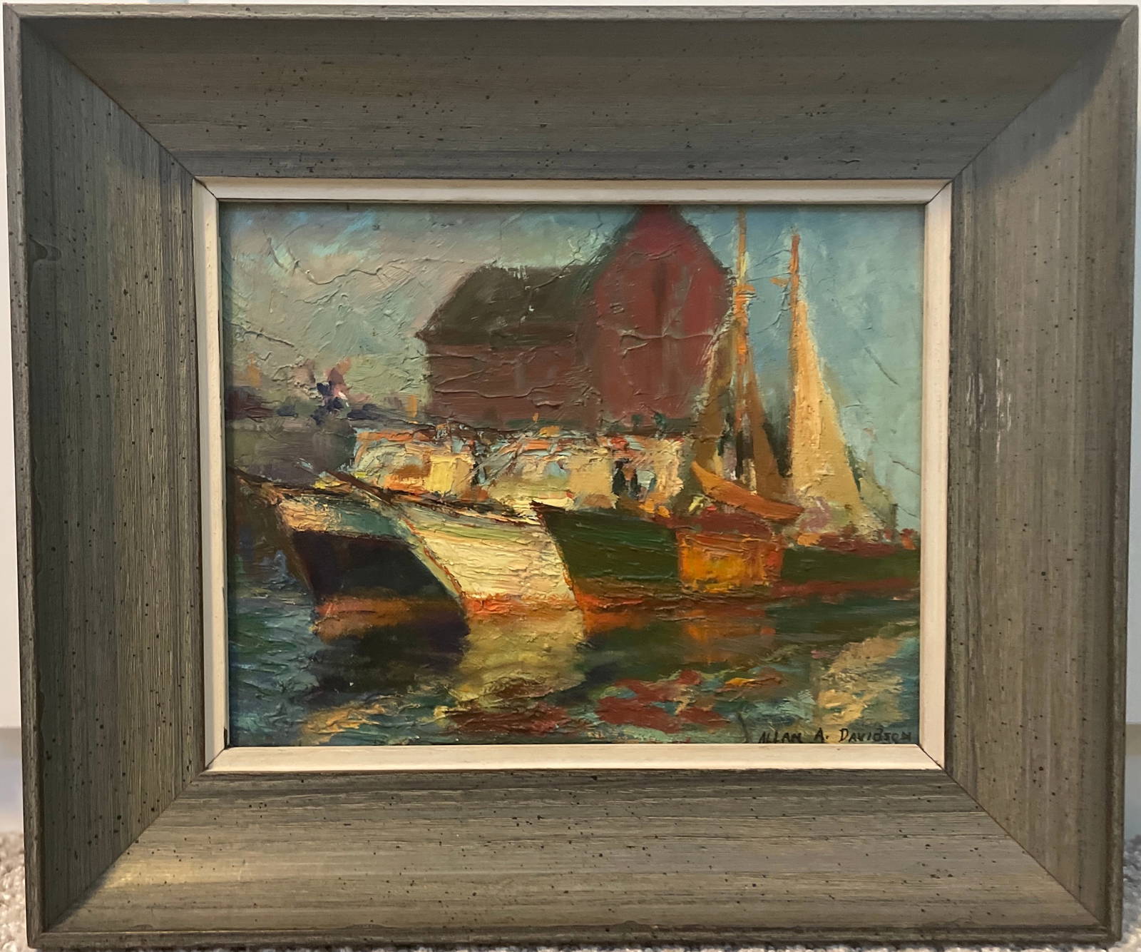 Framed Oil Impressionist Painting Artist Allan A. Davidson Auction