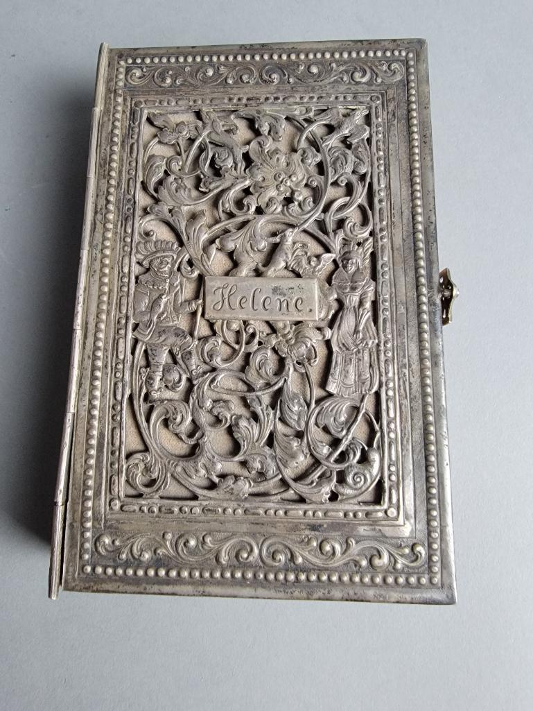 Antique Sterling Silver Filigree Book Cover