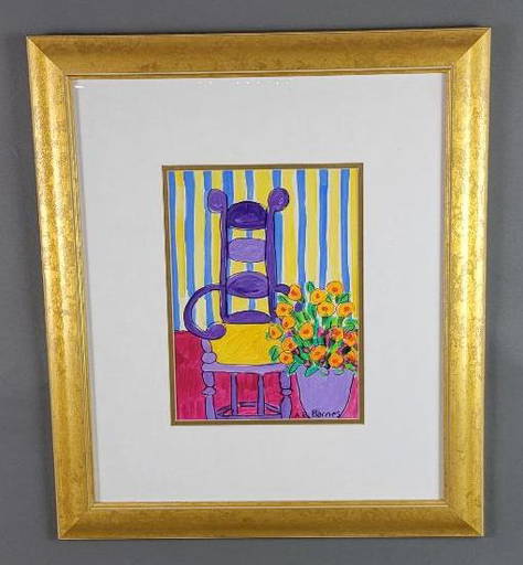 A.E. Barnes A Elie Barnes Acrylic Still Life Painting (#0198) on Apr 16 ...